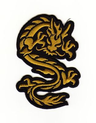 au20★Drache Aufnäher zum aufbügeln Bügelbild Flicken Applikation Drago | www.braunertpatches.de